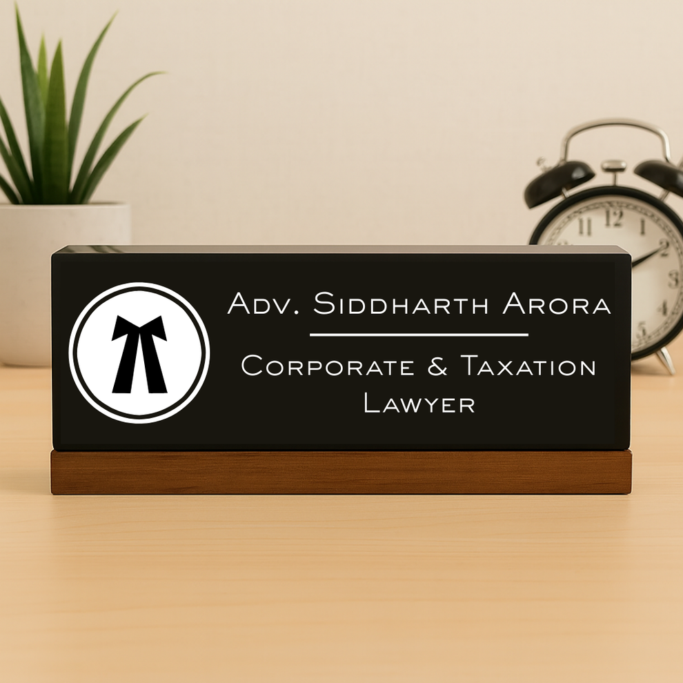 Executive Desk Name Plate For Advocates – Gifting Bonsai