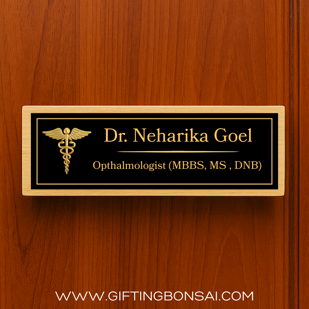 Door Name Plate for Doctors – Gifting Bonsai