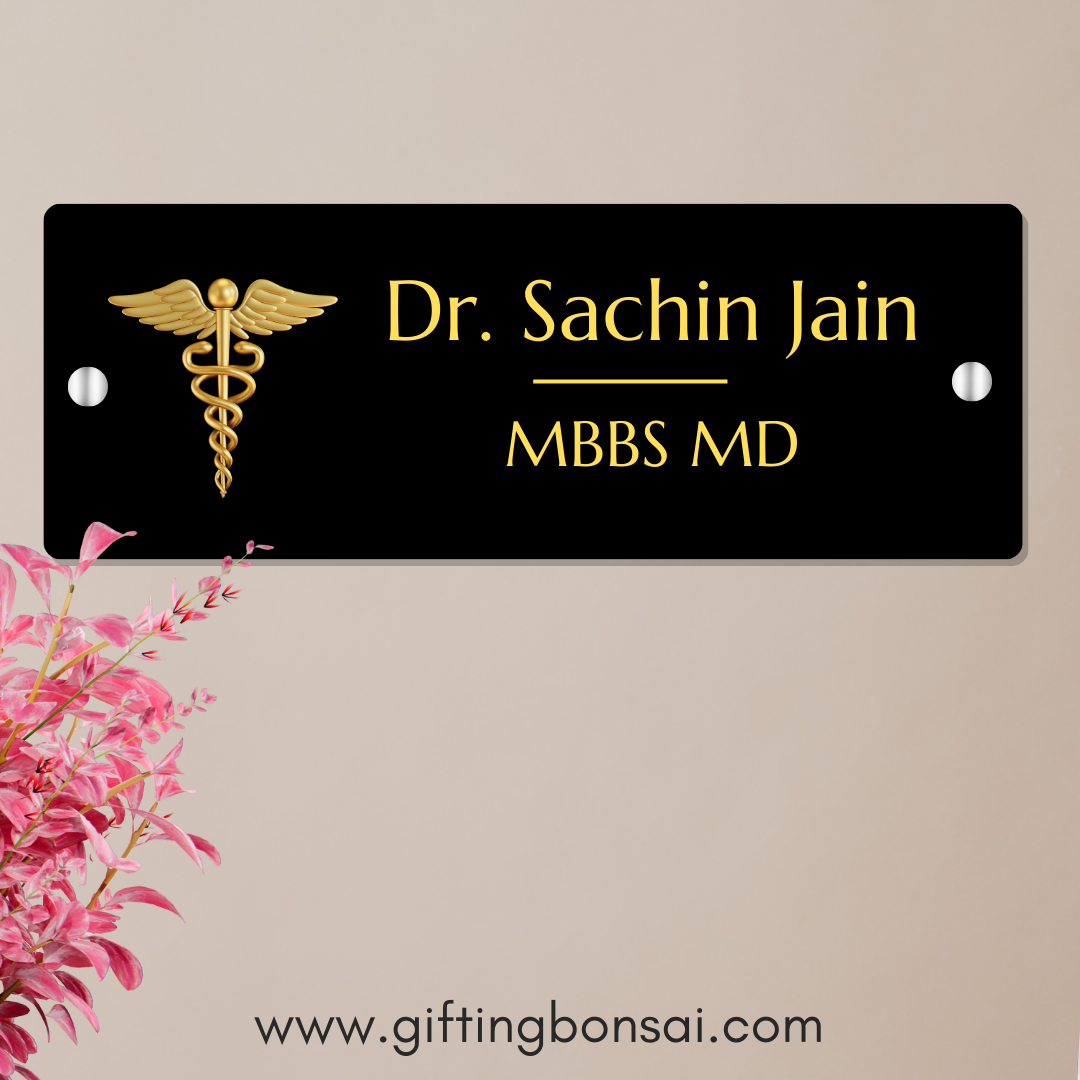 Door Name Plate for Doctors – Gifting Bonsai